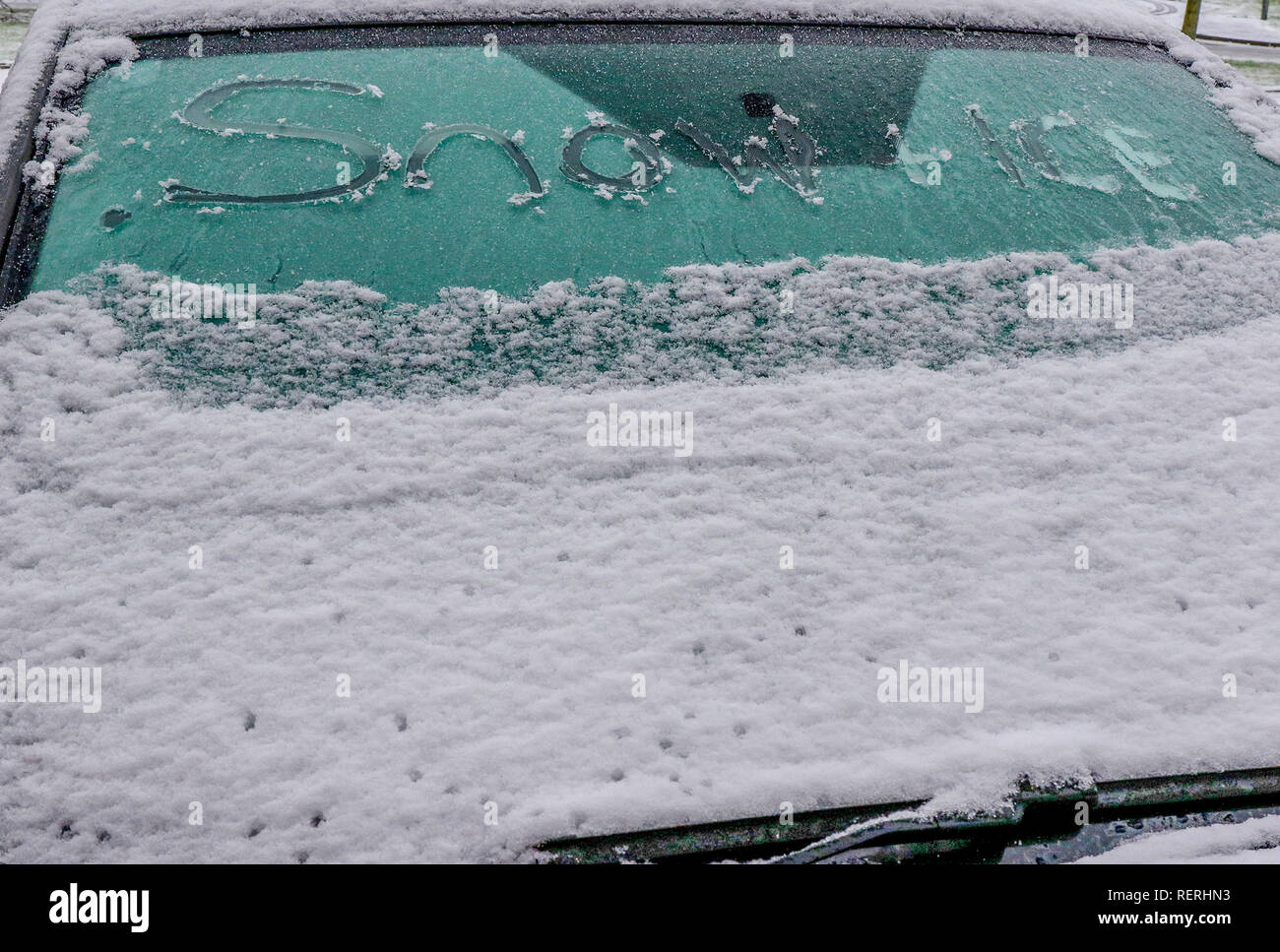 Magheralin, County Armagh, Northern, Ireland. 23rd Jan, 2019. Snow and ...