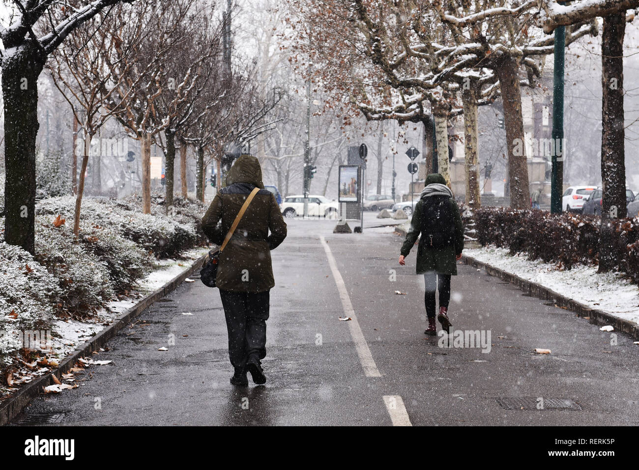 Foto LaPresse/Giordan Ambrico 23/01/2019, Torino (Italia) cronaca Neve ...