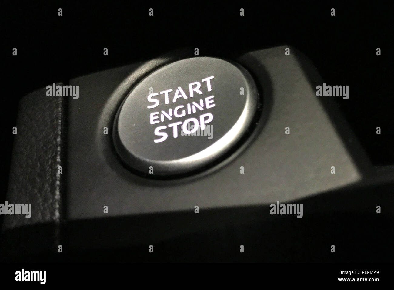 Start engine stop button in an audi car hi-res stock photography and ...