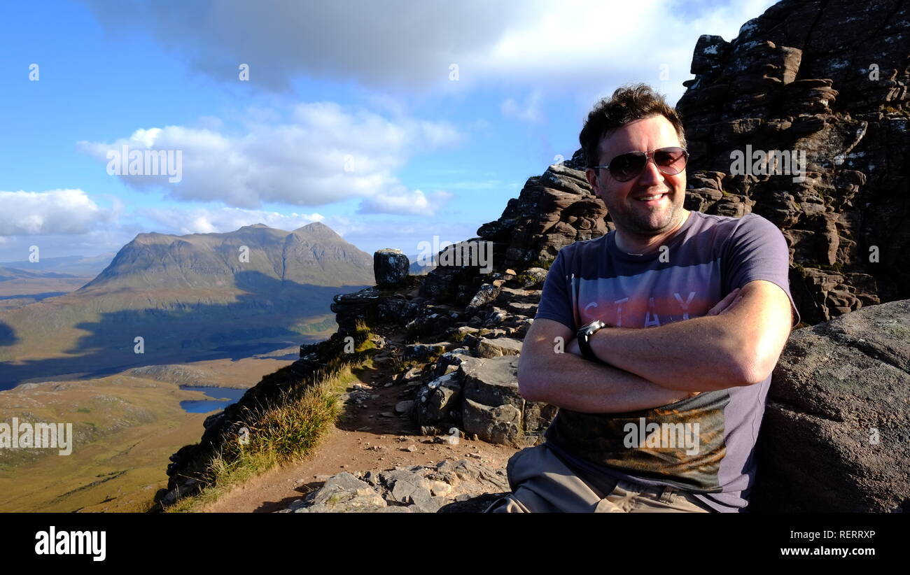 The view from Ben More Assynt Stock Photo - Alamy