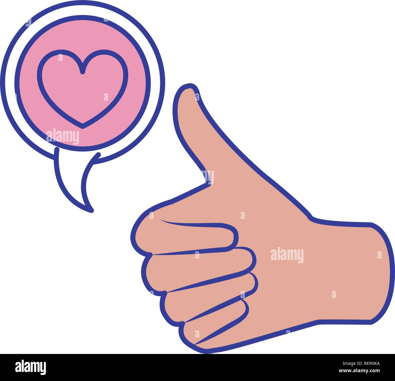 approval hands with heart isolated icon Stock Vector Image & Art - Alamy