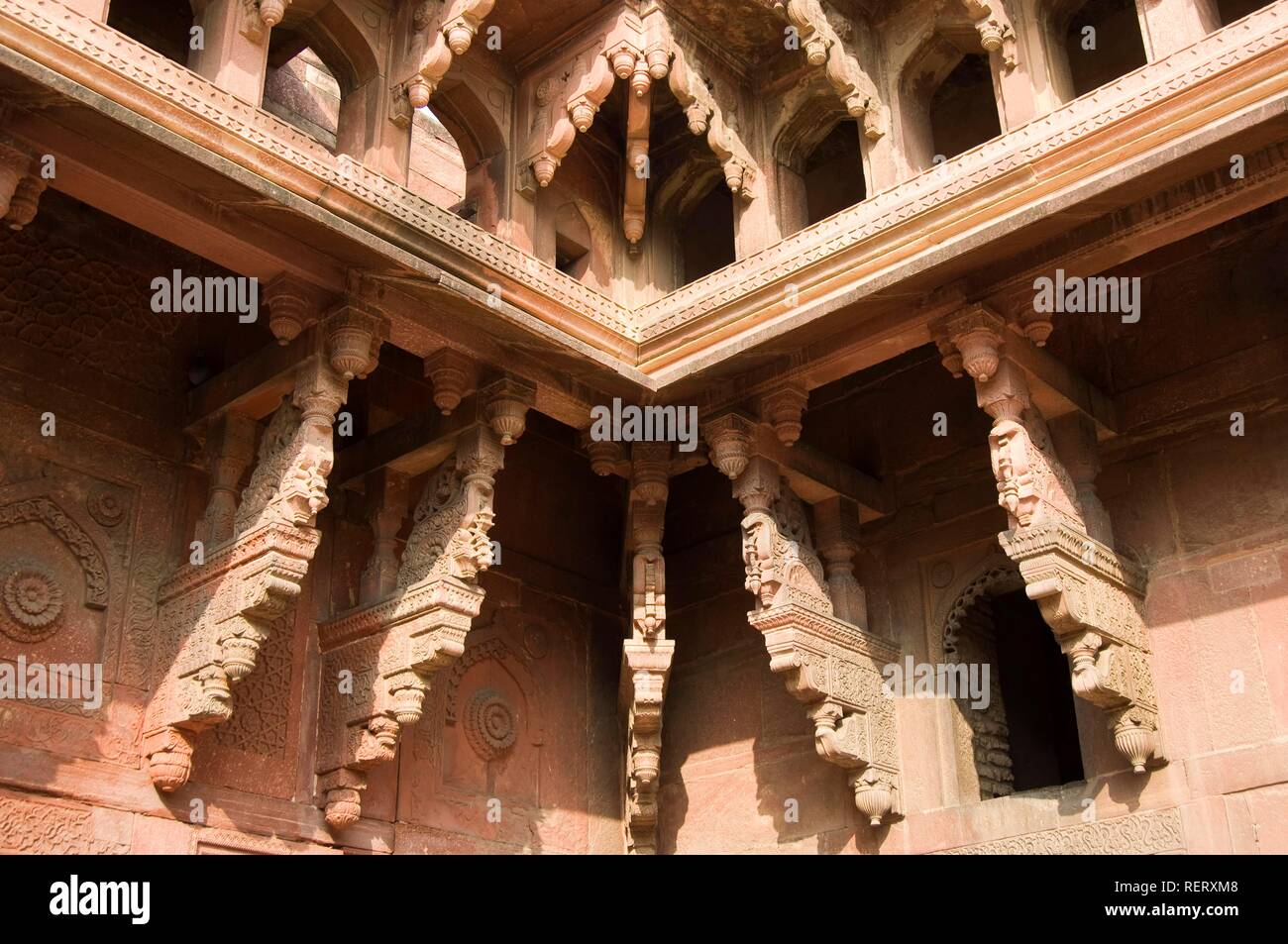 Red Fort of Agra, interior, UNESCO World Heritage Site, Uttar Pradesh ...
