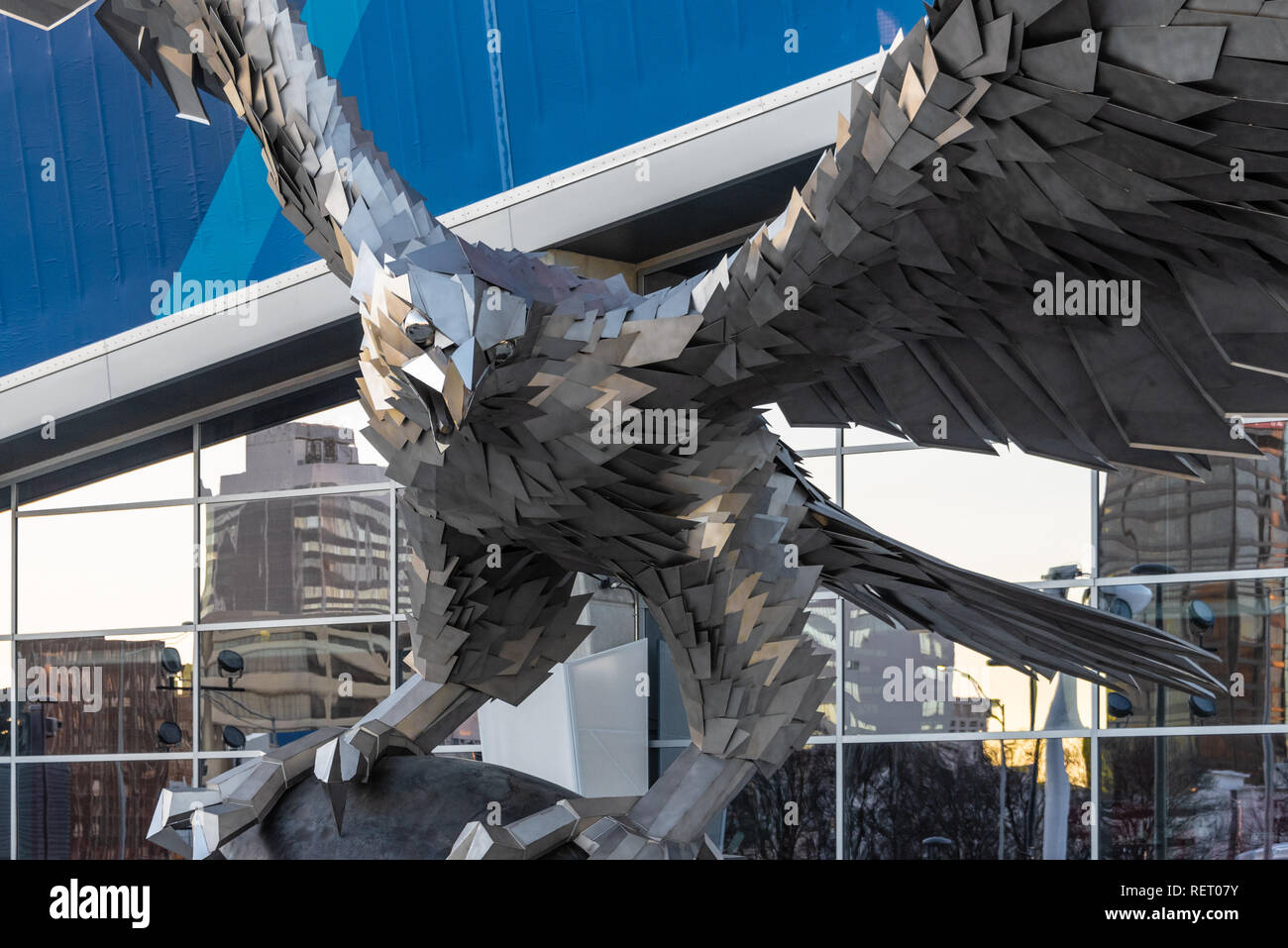 Falcon statue at mercedes benz stadium hi-res stock photography and ...