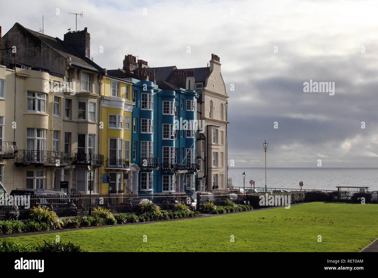 View of buildings and promenade Marine Parade, Brighton & Hove, England ...
