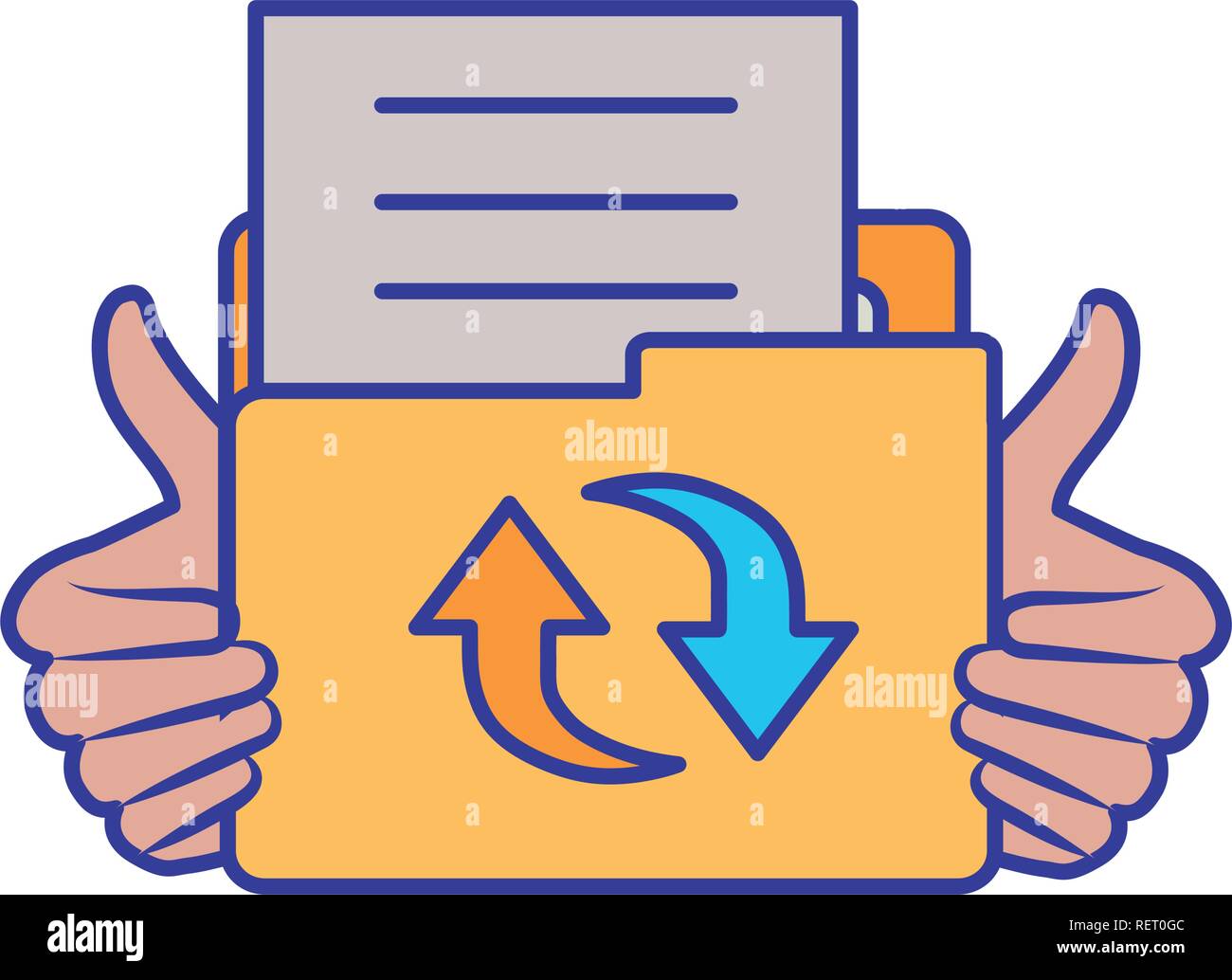 Hands folder Stock Vector Images - Alamy