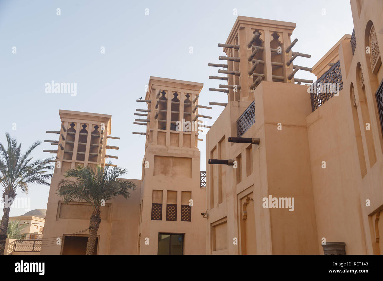 View of historical arabic town. Dubai Stock Photo - Alamy