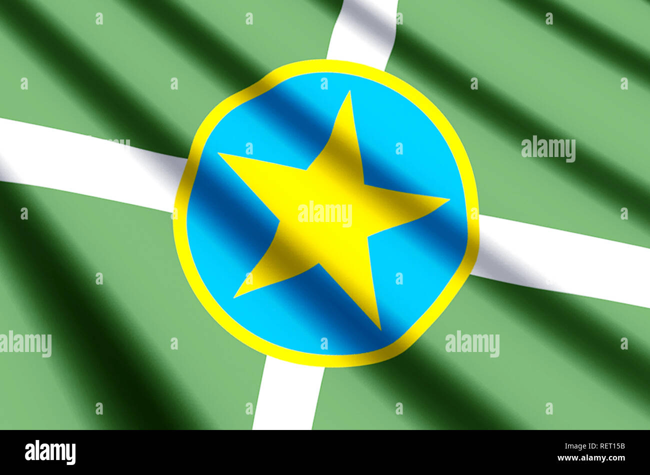 Jackson Mississippi waving and closeup flag illustration. Perfect for ...