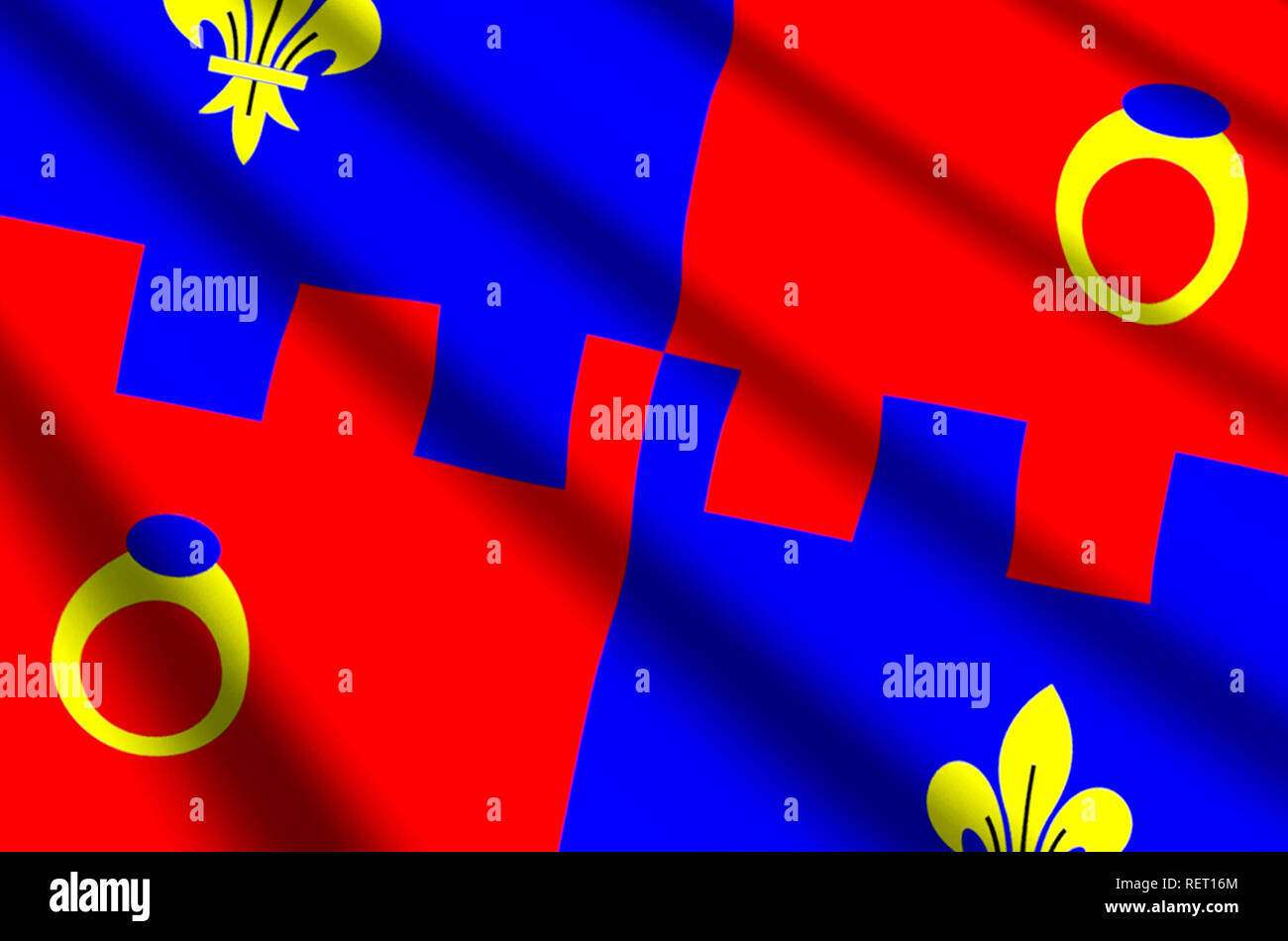 Montgomery County waving and closeup flag illustration. Perfect for ...