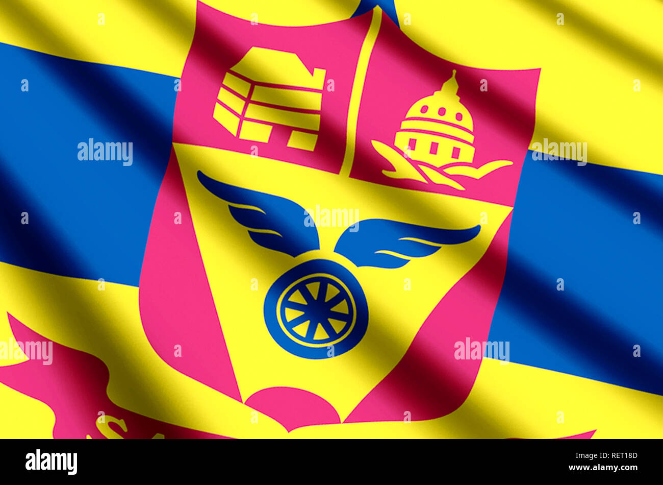 St. Paul Minnesota waving and closeup flag illustration. Perfect for ...