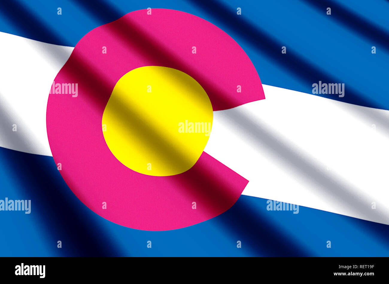 Colorado waving and closeup flag illustration. Perfect for background ...