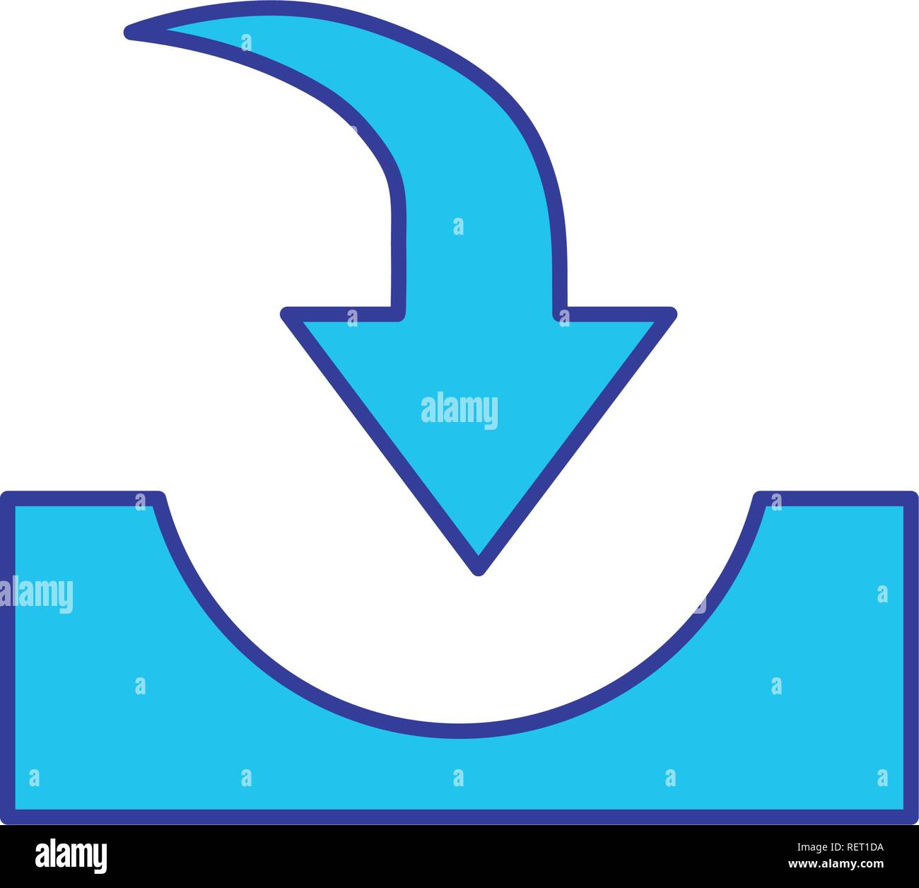 download symbol isolated icon Stock Vector Image & Art - Alamy