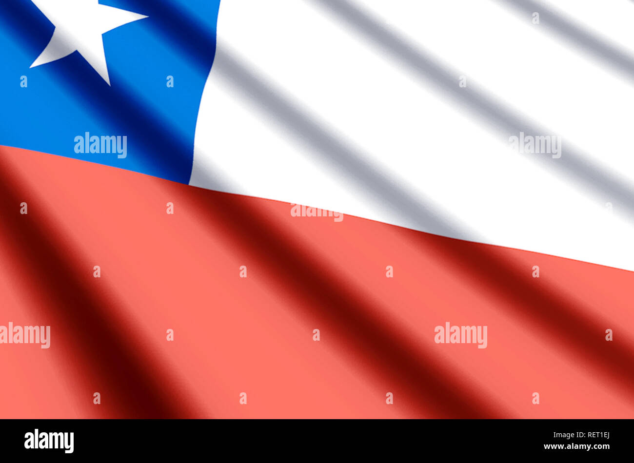 Chile waving and closeup flag illustration. Perfect for background or ...