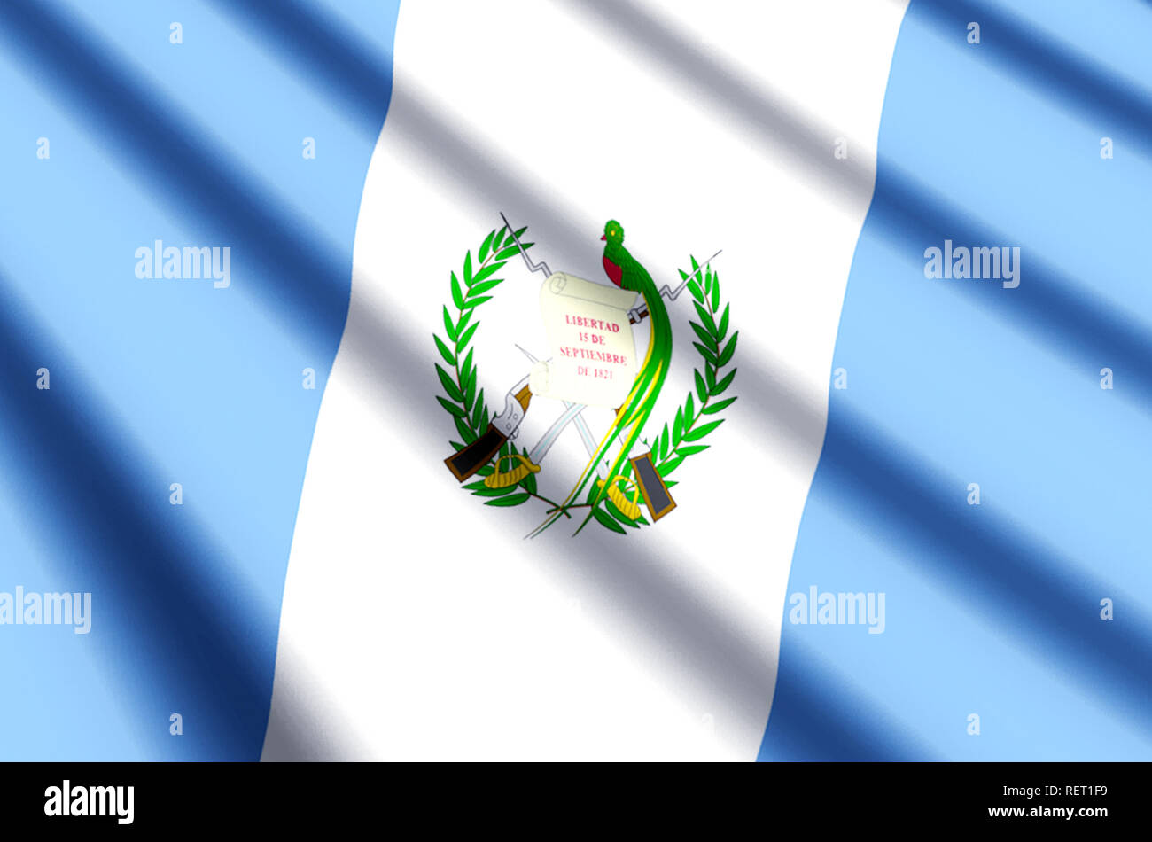 Guatemala waving and closeup flag illustration. Perfect for background ...