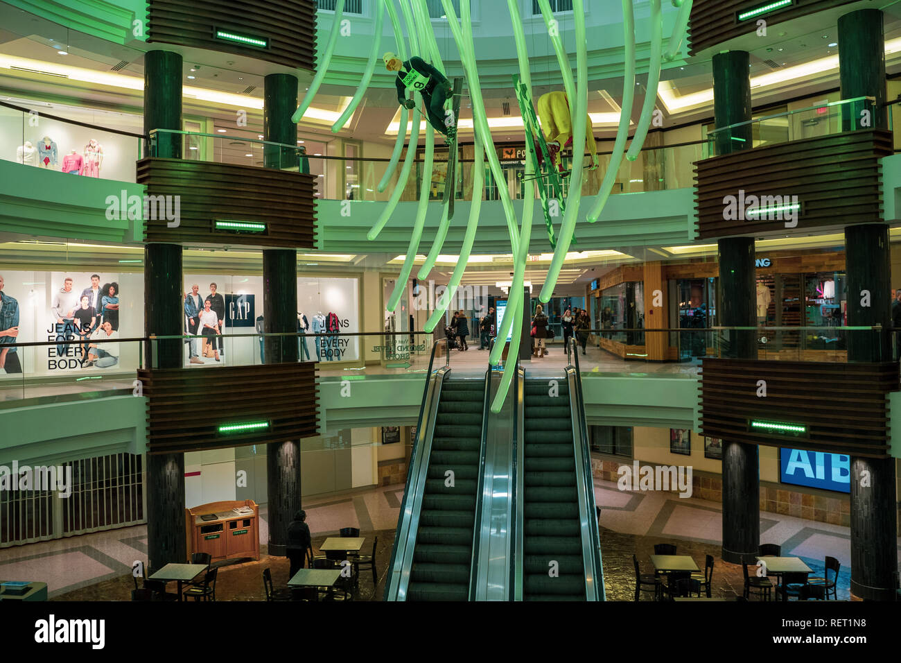 Banff, Alberta Canada - January 19, 2019: Interior view of the Cascade ...