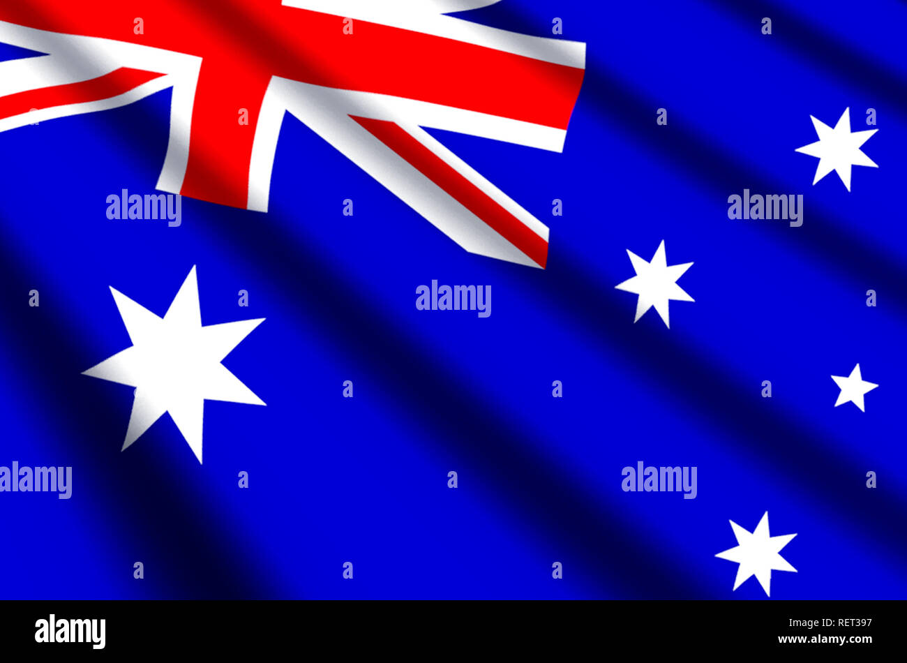 Australia waving and closeup flag illustration. Perfect for background ...