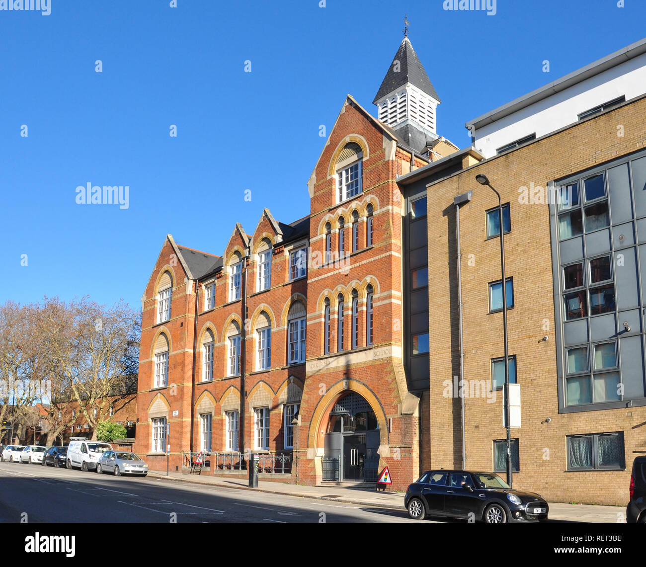 Refurbished old school building (formerly York Road School), York Way ...