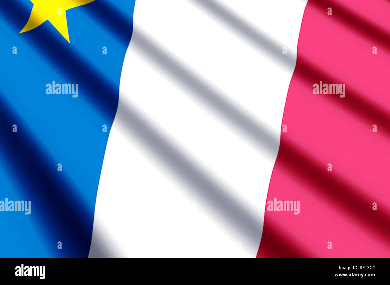 Acadia waving and closeup flag illustration. Perfect for background or ...