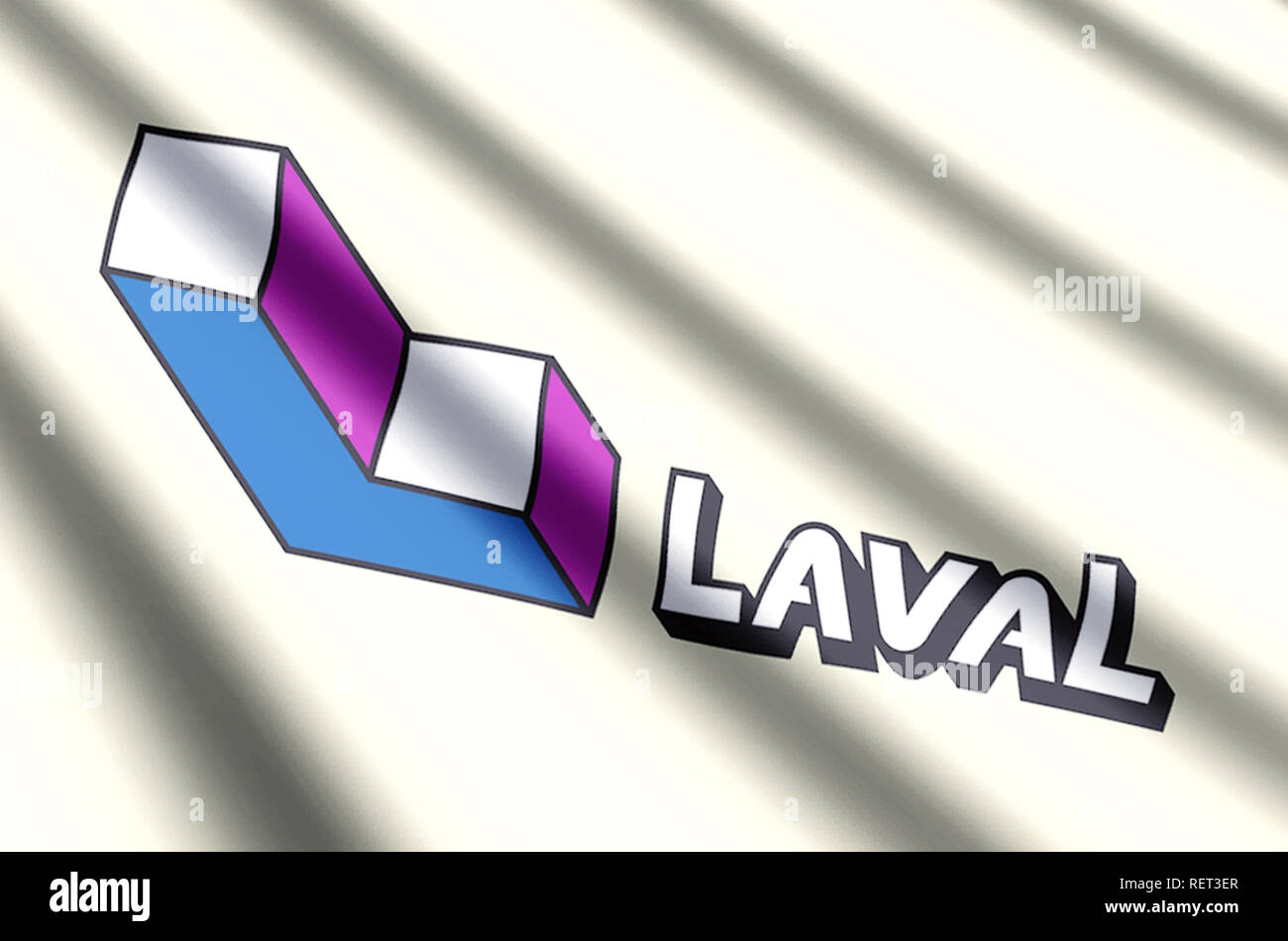 Laval Quebec waving and closeup flag illustration. Perfect for ...