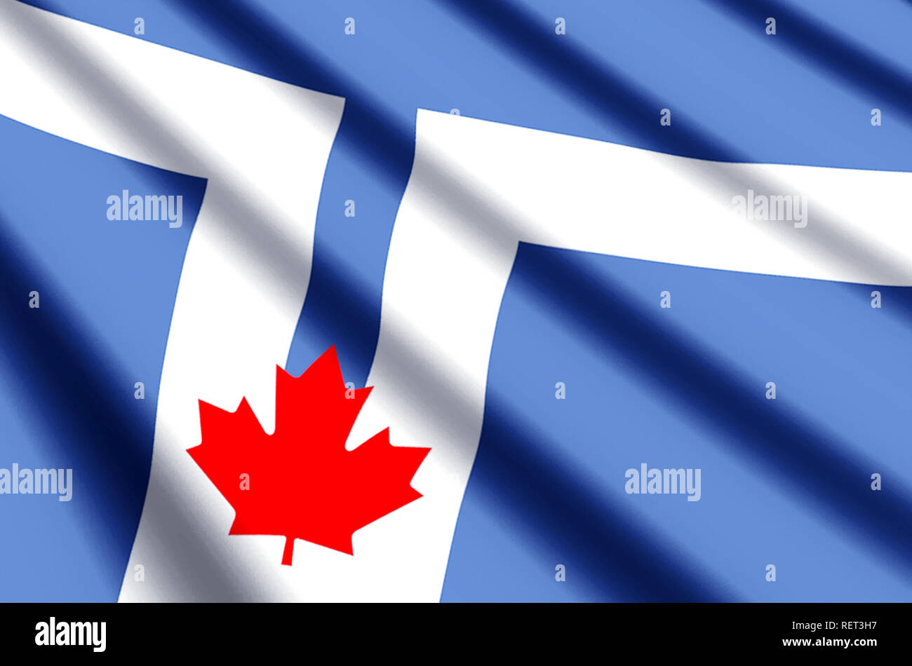 Toronto Flag waving and closeup flag illustration. Perfect for ...