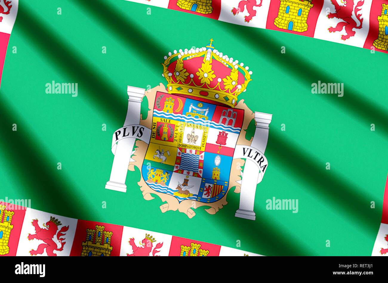 Cadiz waving and closeup flag illustration. Perfect for background or ...