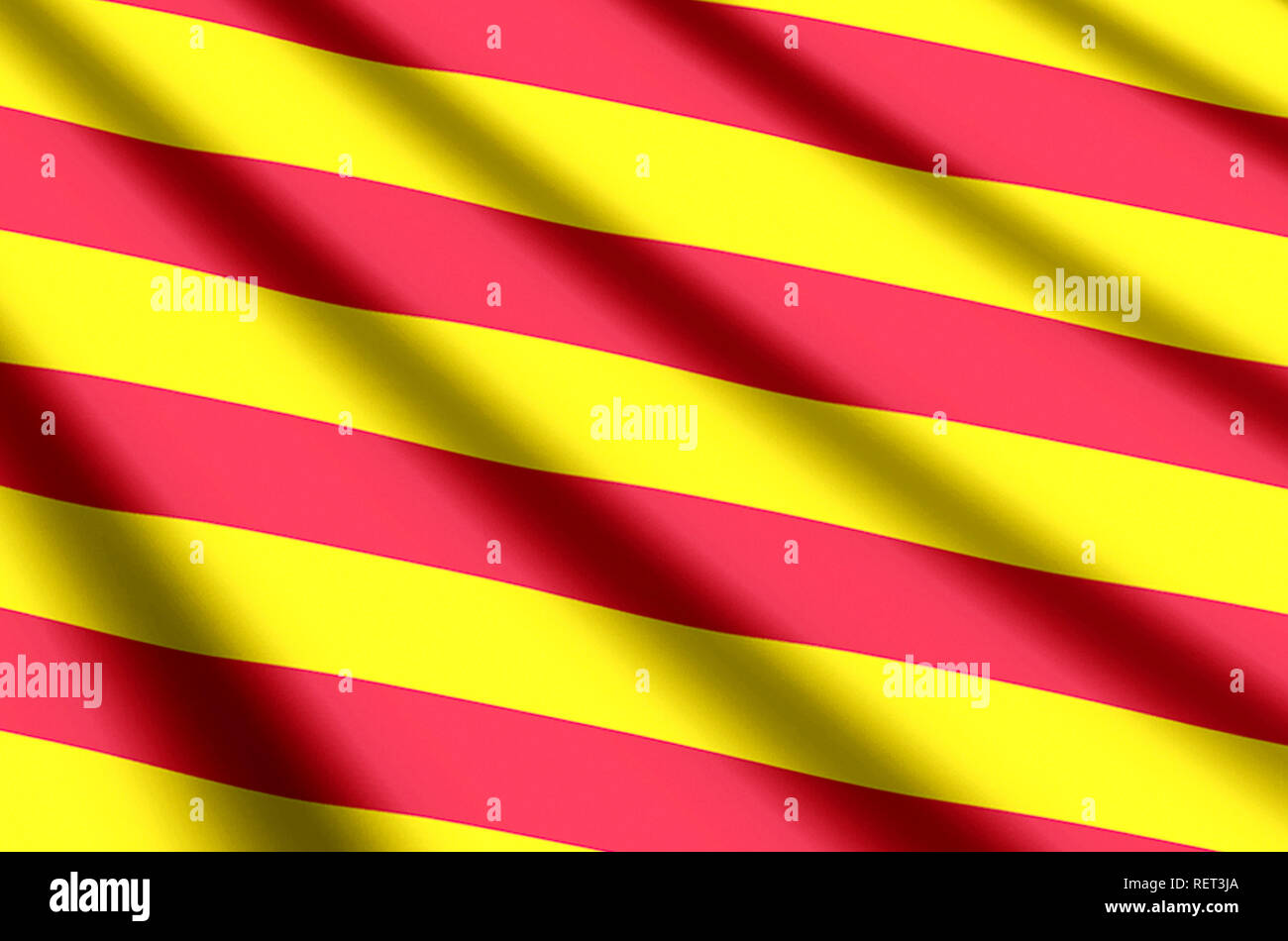 Catalonia waving and closeup flag illustration. Perfect for background ...