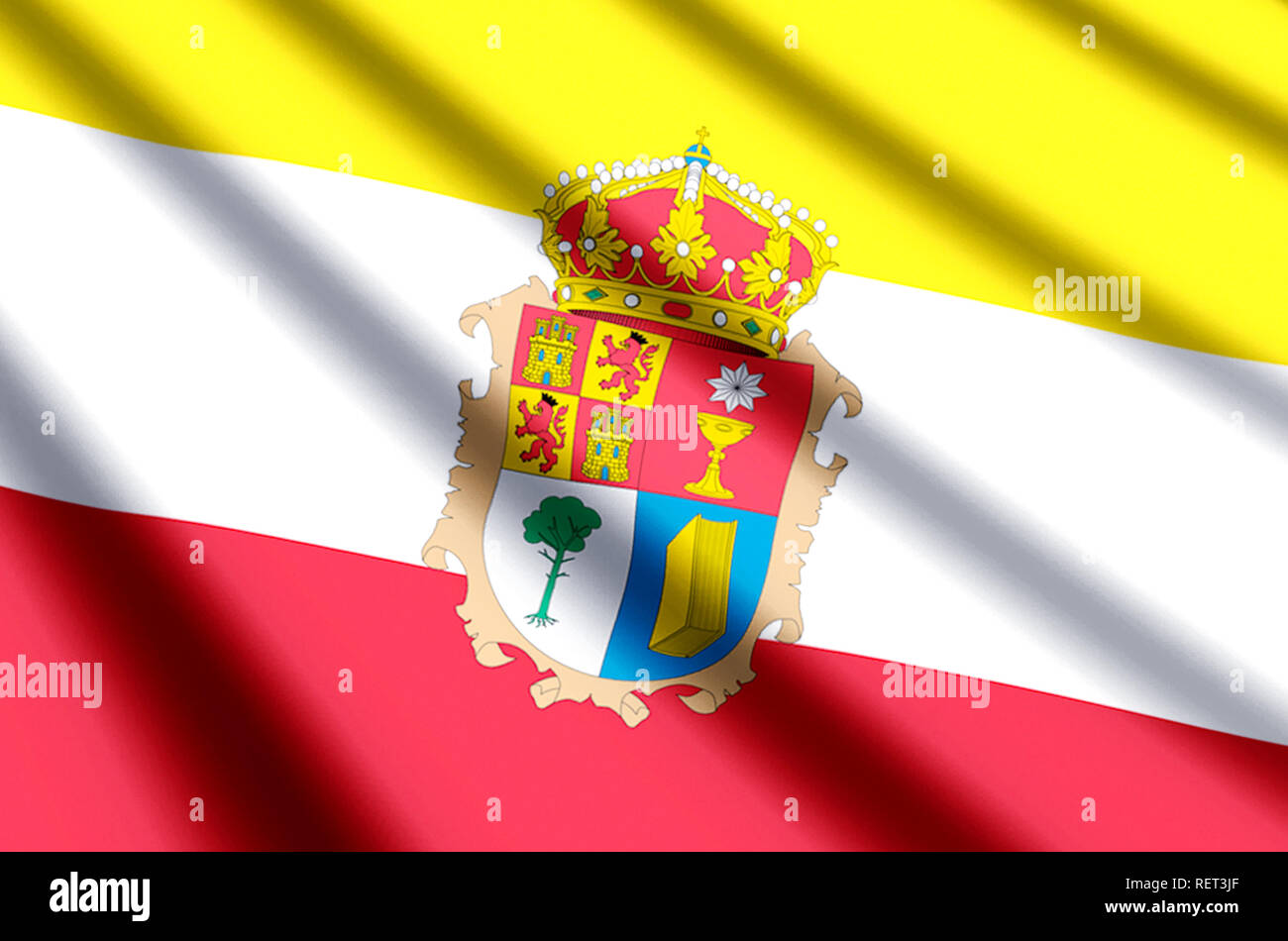 Cuenca waving and closeup flag illustration. Perfect for background or ...