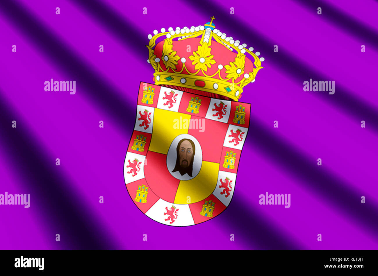 Jaen waving and closeup flag illustration. Perfect for background or ...