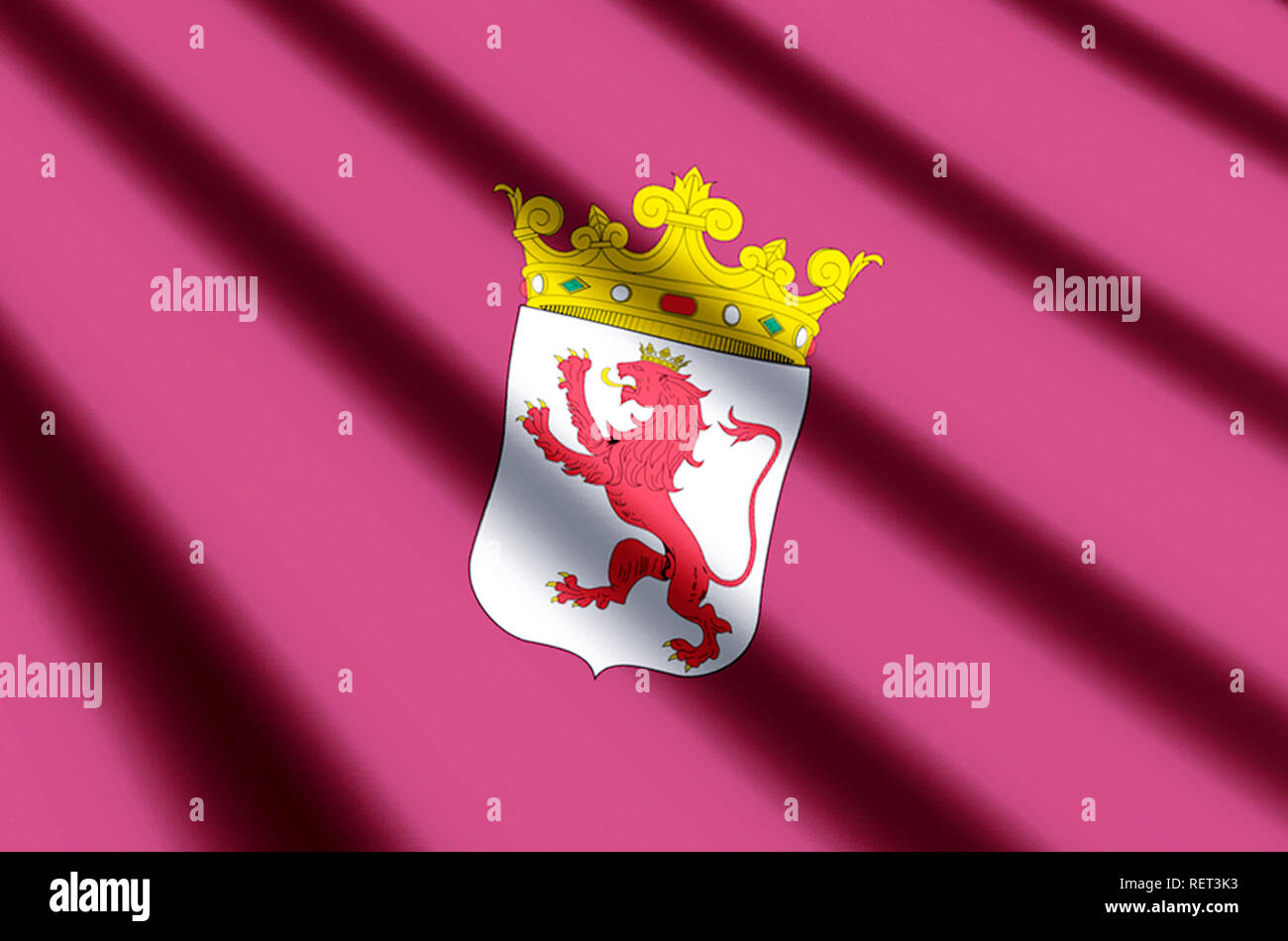 Leon waving and closeup flag illustration. Perfect for background or ...