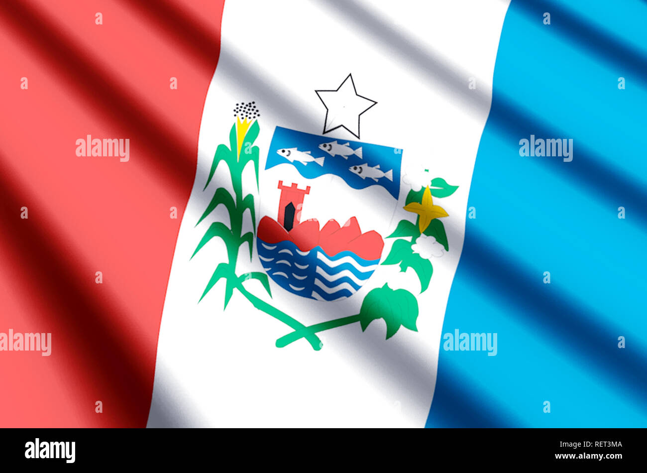 Alagoas waving and closeup flag illustration. Perfect for background or ...