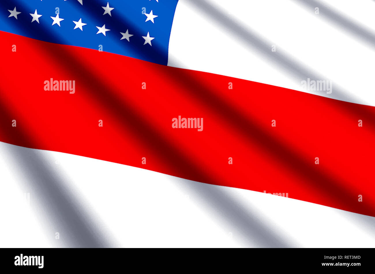 Amazonas waving and closeup flag illustration. Perfect for background ...