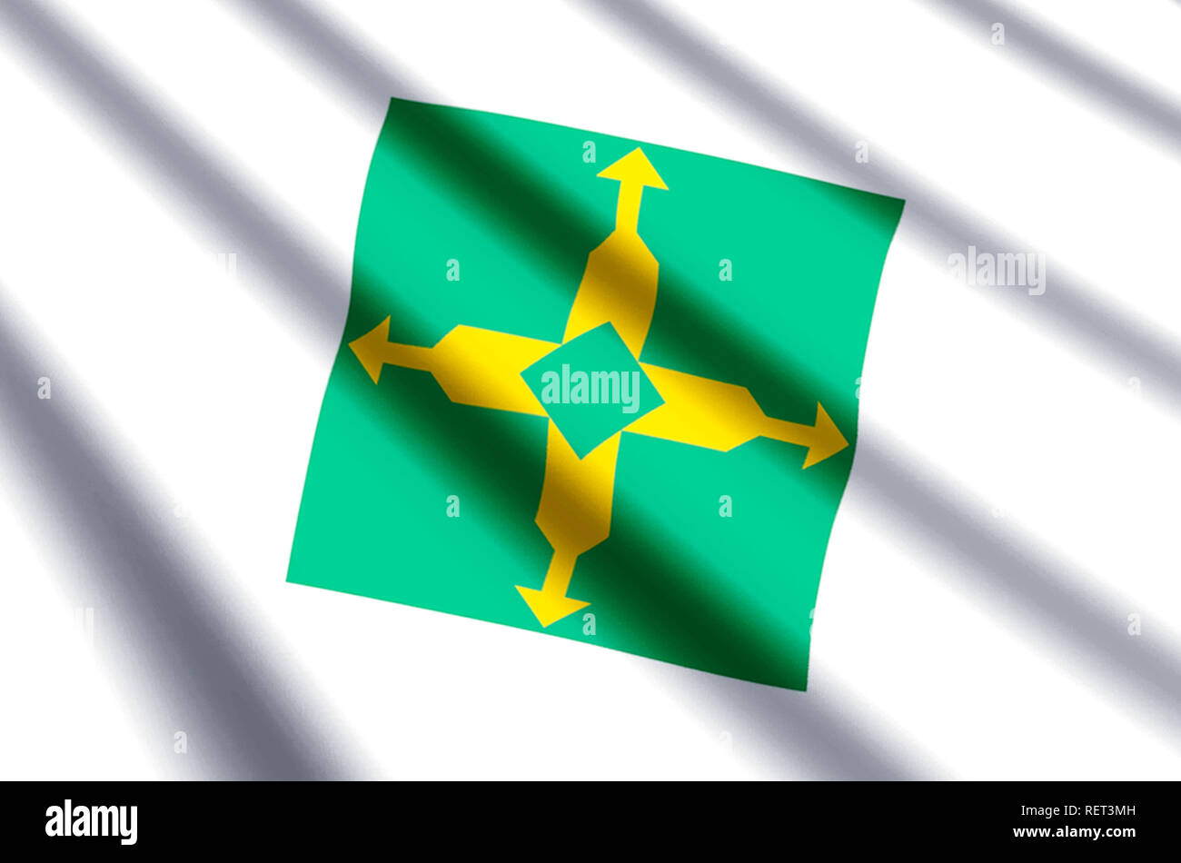 Distrito Federal waving and closeup flag illustration. Perfect for ...