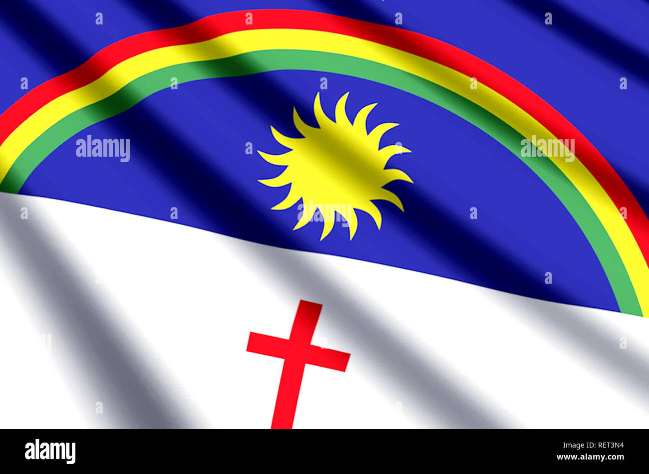 Pernambuco waving and closeup flag illustration. Perfect for background ...