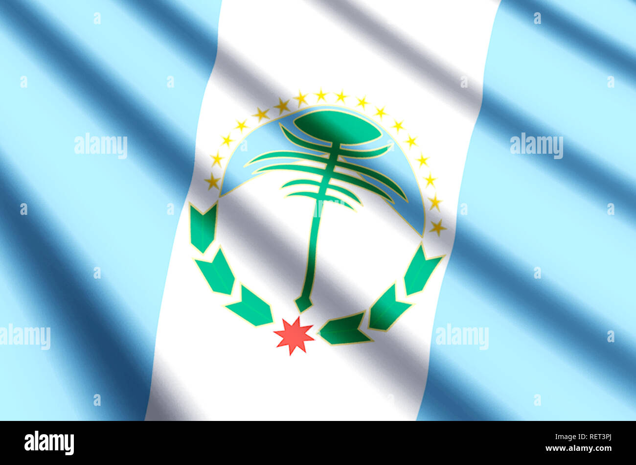 Neuquen waving and closeup flag illustration. Perfect for background or ...