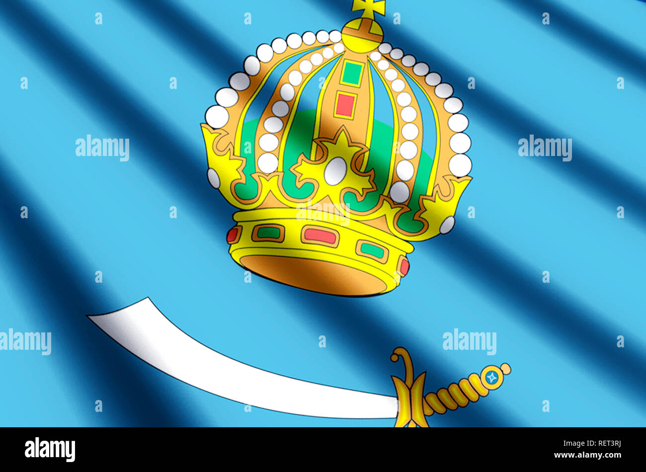 Astrakhan waving and closeup flag illustration. Perfect for background ...