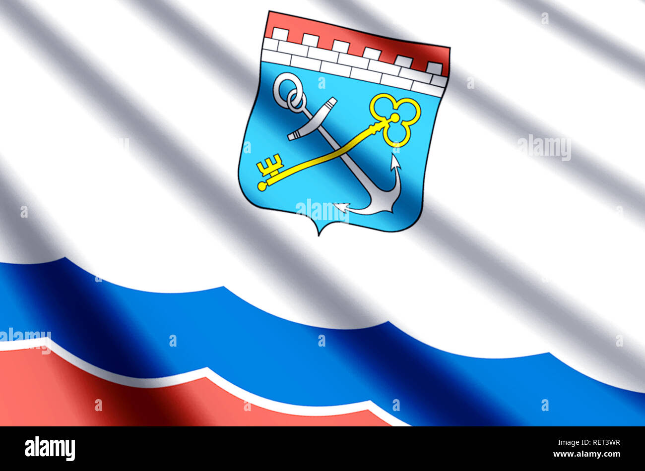 Leningrad waving and closeup flag illustration. Perfect for background ...