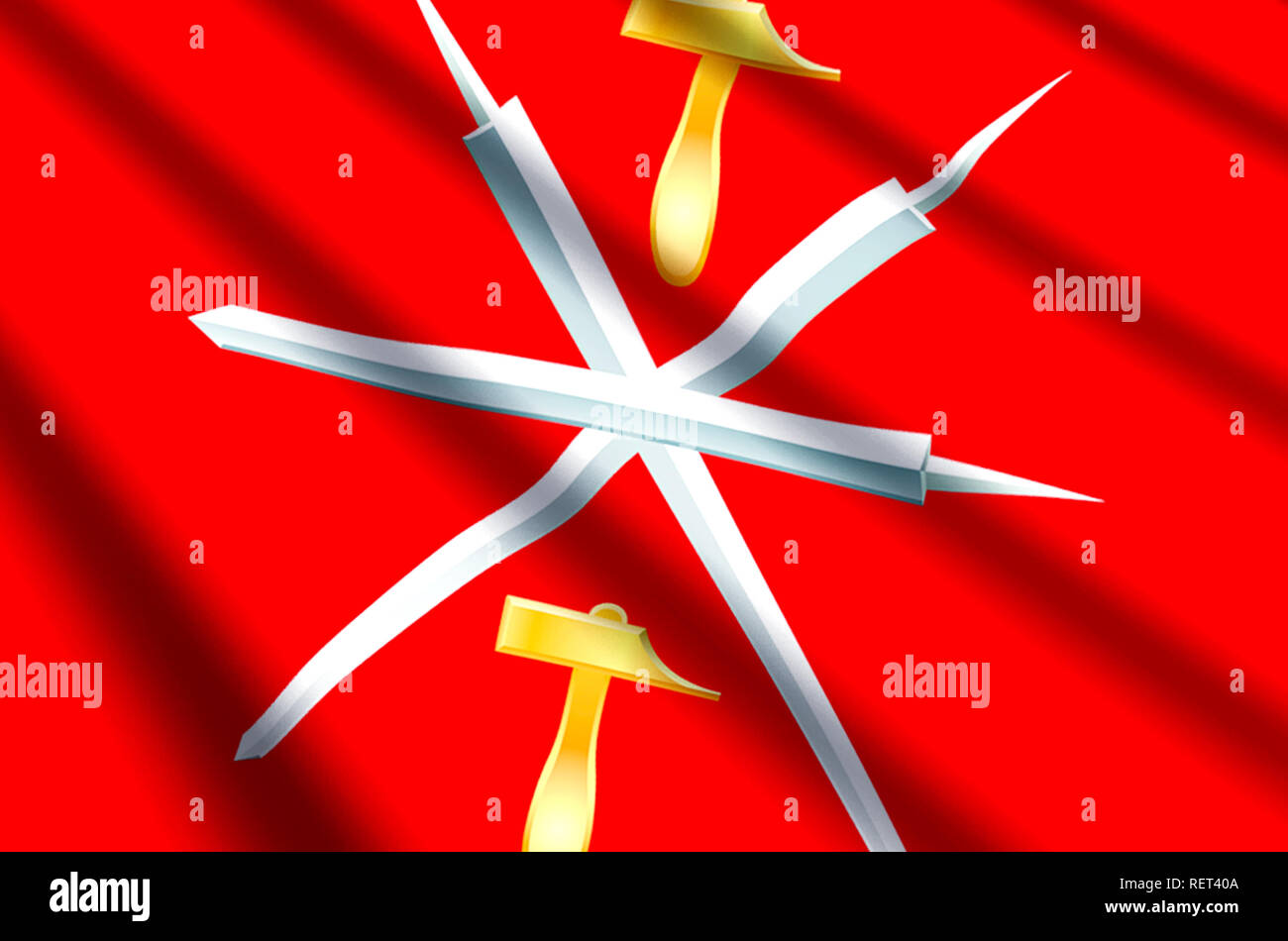 Tula waving and closeup flag illustration. Perfect for background or ...