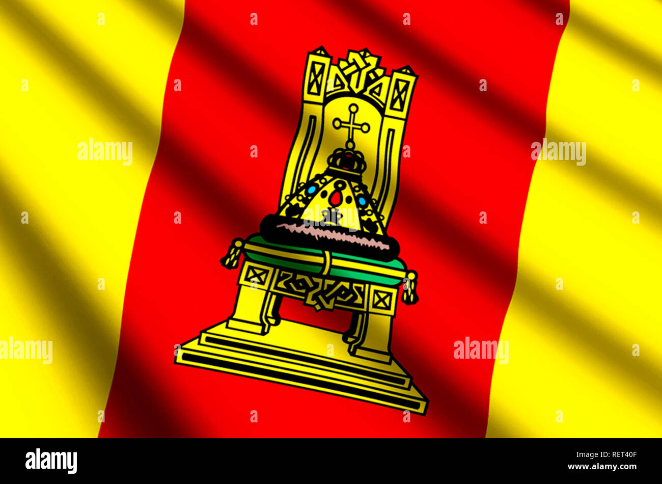 Tver waving and closeup flag illustration. Perfect for background or ...