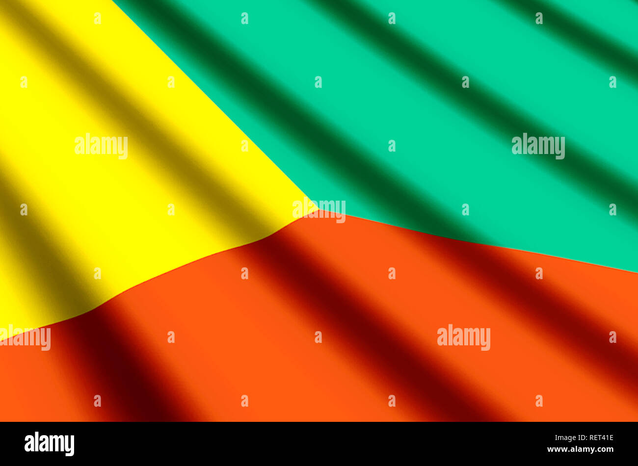 Zabaykalsky waving and closeup flag illustration. Perfect for ...