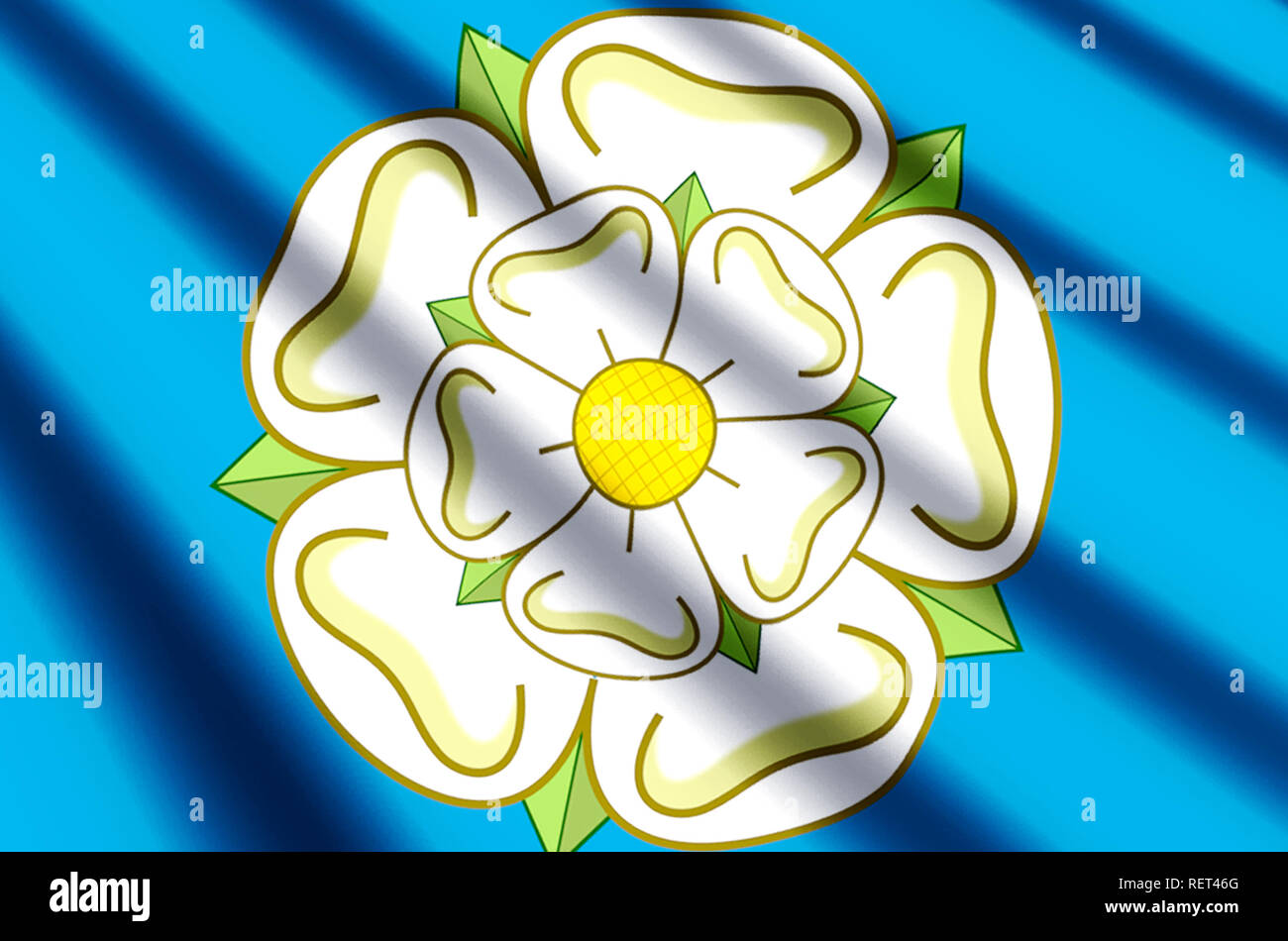 Yorkshire waving and closeup flag illustration. Perfect for background ...
