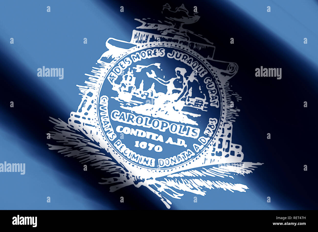 Charleston stylish waving and closeup flag illustration. Perfect for ...