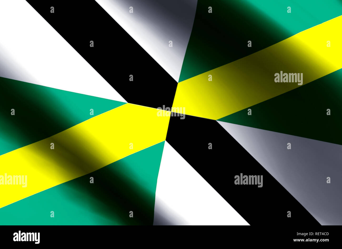 Monterey California stylish waving and closeup flag illustration ...