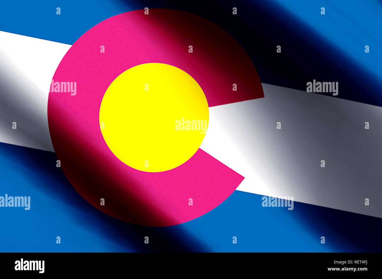 Colorado stylish waving and closeup flag illustration. Perfect for ...