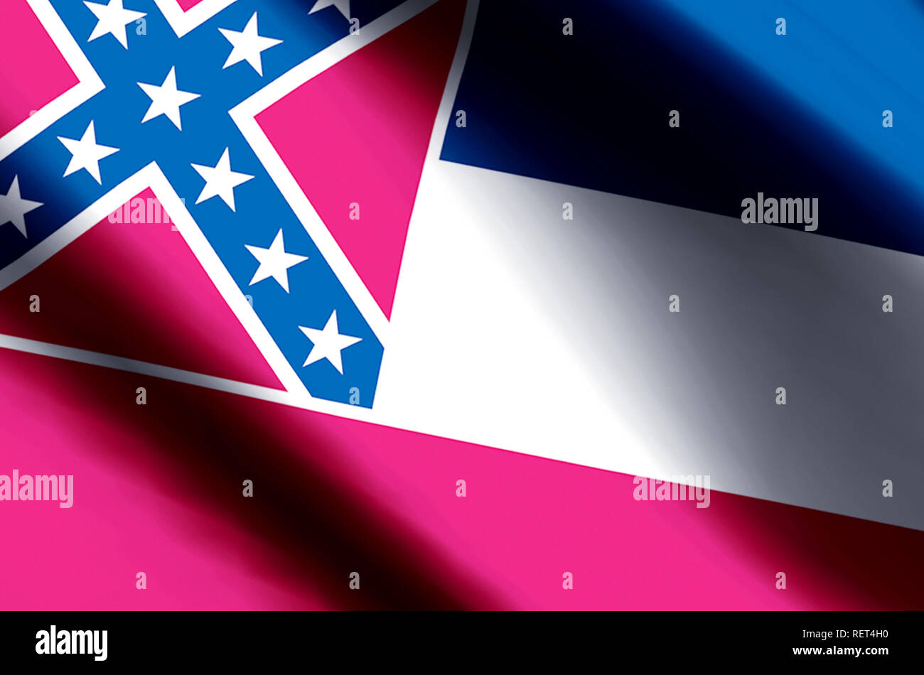 Mississippi stylish waving and closeup flag illustration. Perfect for ...