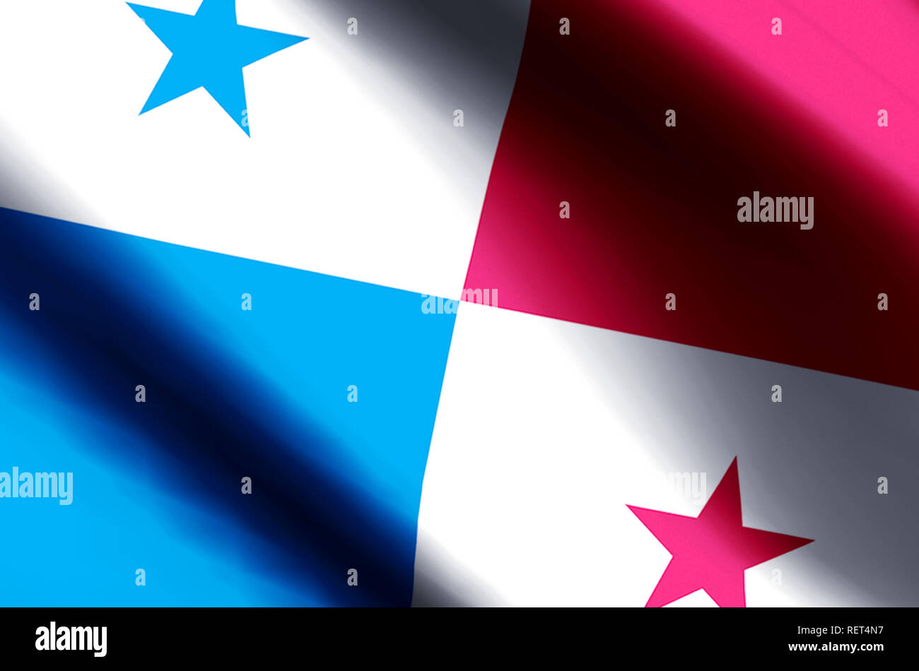 Panama stylish waving and closeup flag illustration. Perfect for ...