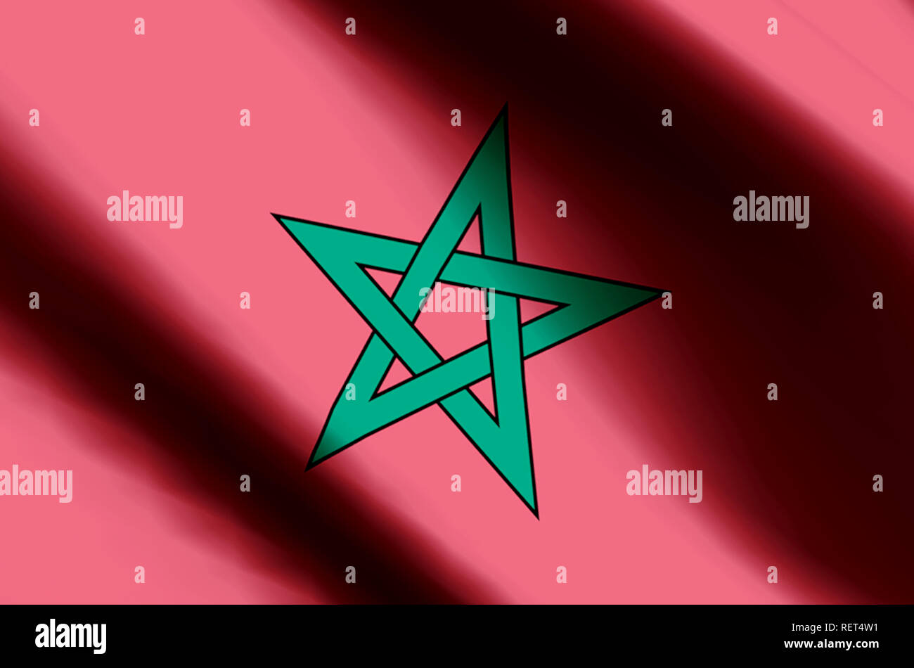 Morocco stylish waving and closeup flag illustration. Perfect for ...