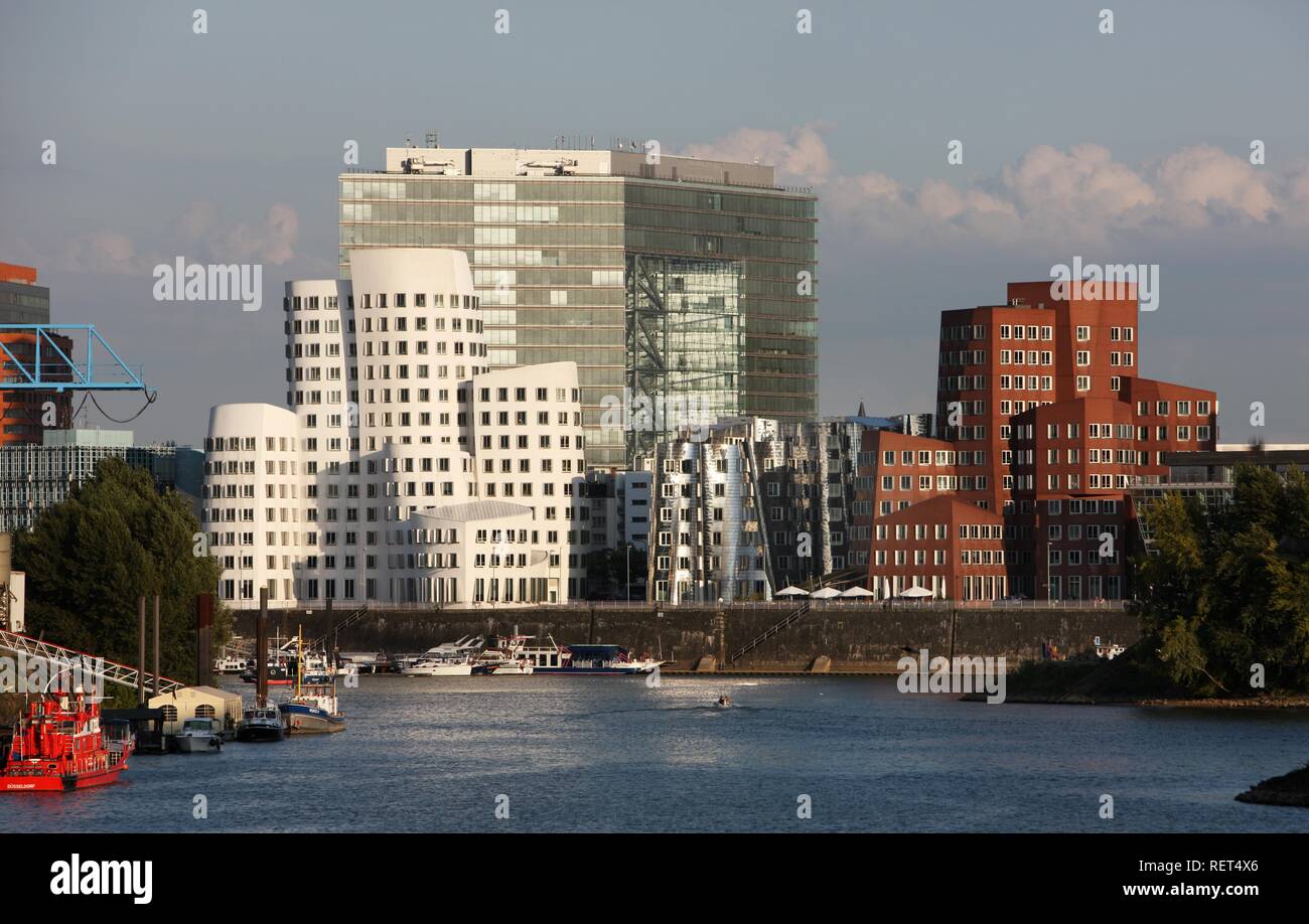 Media Harbour, Neuer Zollhof, buildings designed by the architect Frank ...