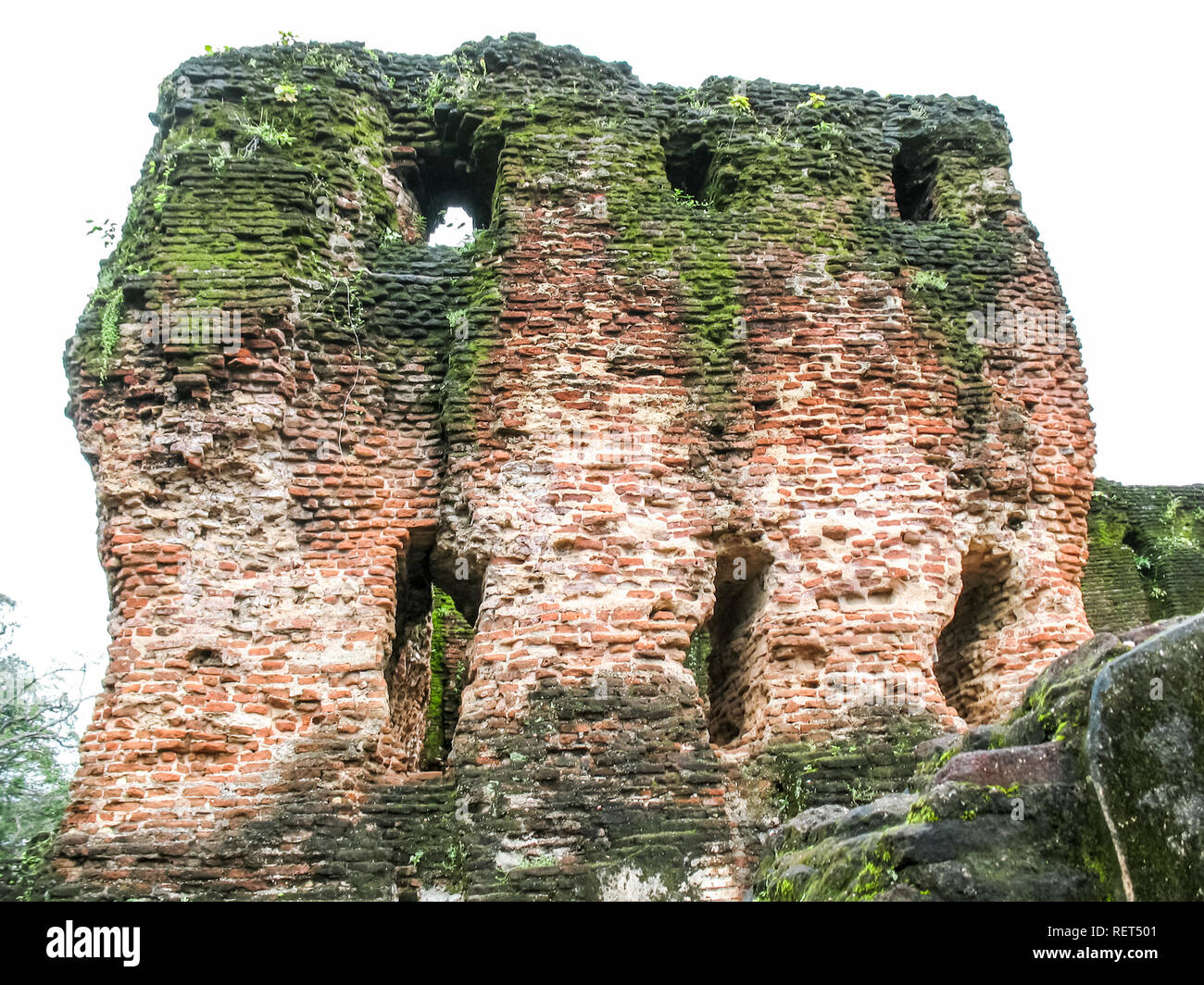 Polonnaruwa, Sri Lanka. The ruins of an ancient temple, traces of an ...