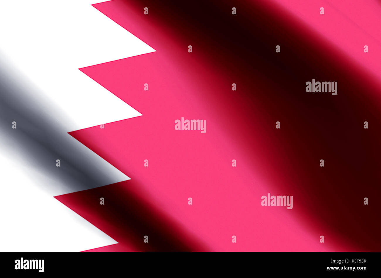 Bahrain stylish waving and closeup flag illustration. Perfect for ...