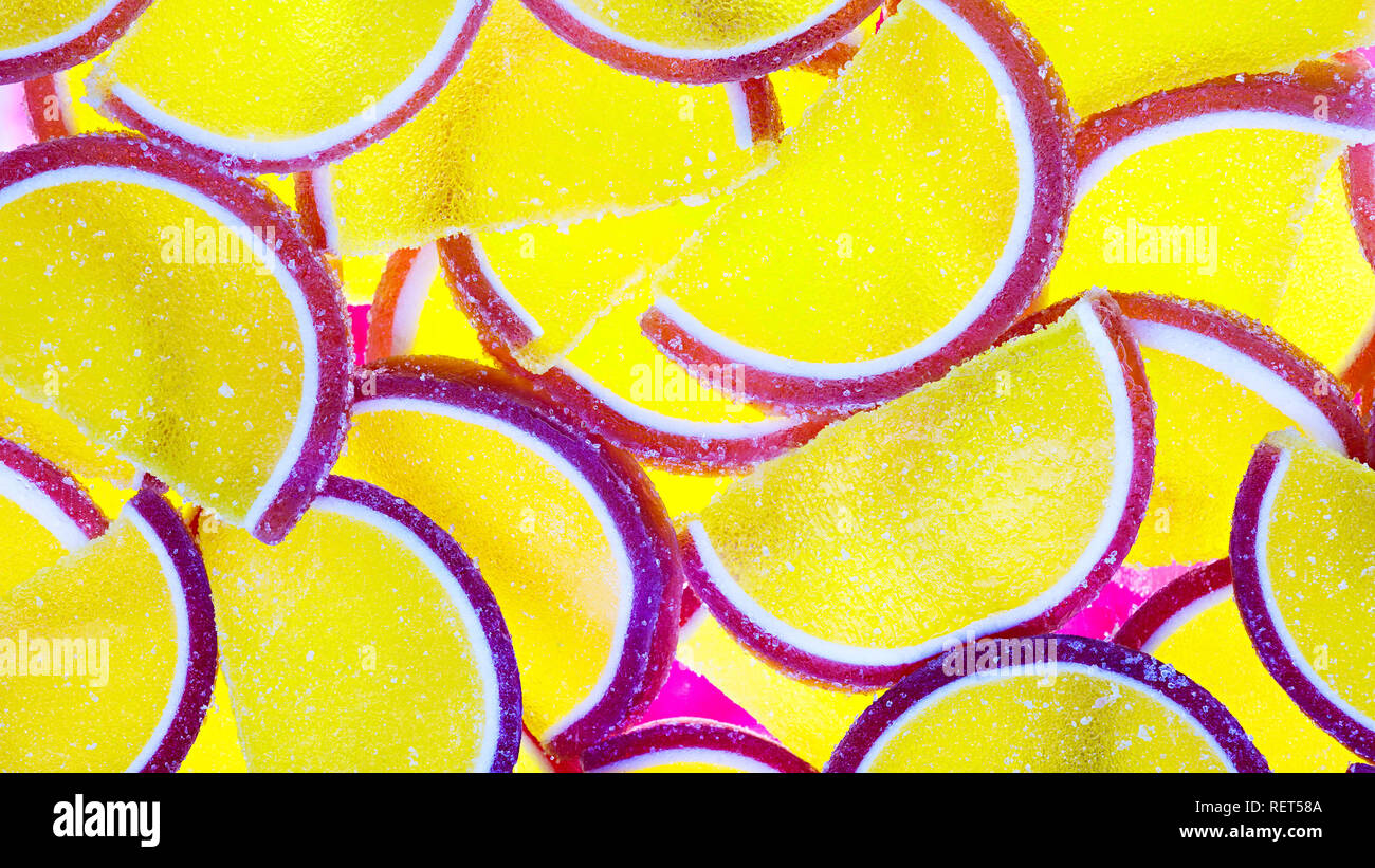 Decorative marmalade candy Background. Pattern of marmalade in shape of ...