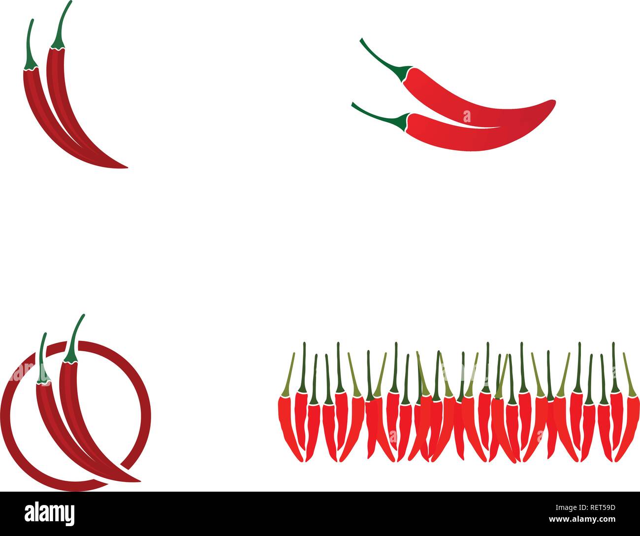 Chilli harvest mexico Stock Vector Images - Alamy